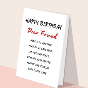 Fumnwoks Greeting Card, Funny Birthday Card for Friend, Premium Quality for Bestie, Gift for Women & Men