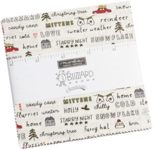 blizzard charm pack by sweetwater; 42-5" precut fabric quilt squares