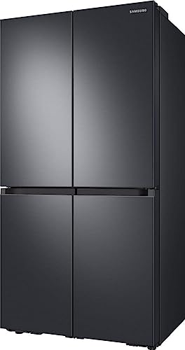 SAMSUNG RF23A9071SG 36 Inch Smart Freestanding Counter Depth 4 Door French Door Refrigerator in Black Stainless Steel