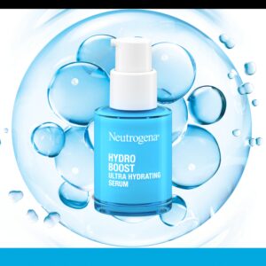 Neutrogena Hydro Boost Ultra Hydrating Serum with Hyaluronic Acid, Fragrance-Free Face Serum for Weightless Hydration and Softer, Glowing Skin, Non-Comedogenic, 1 fl. oz