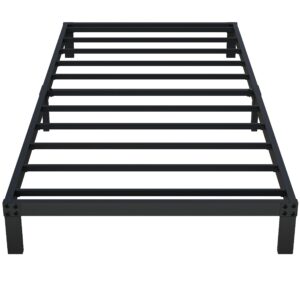 Maenizi 8 Inch Twin Bed Frame No Box Spring Needed, Heavy Duty Metal Platform Bed Frame Twin Size Support Up to 2500 lbs, Easy Assembly, Noise Free, Black