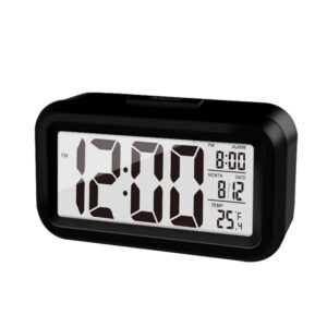 kaijiely 4.5" display-digital clock with large screen,night light digital clock with temperature display,alarm clock with battery powered,office,kids,elder snooze clock(style b)