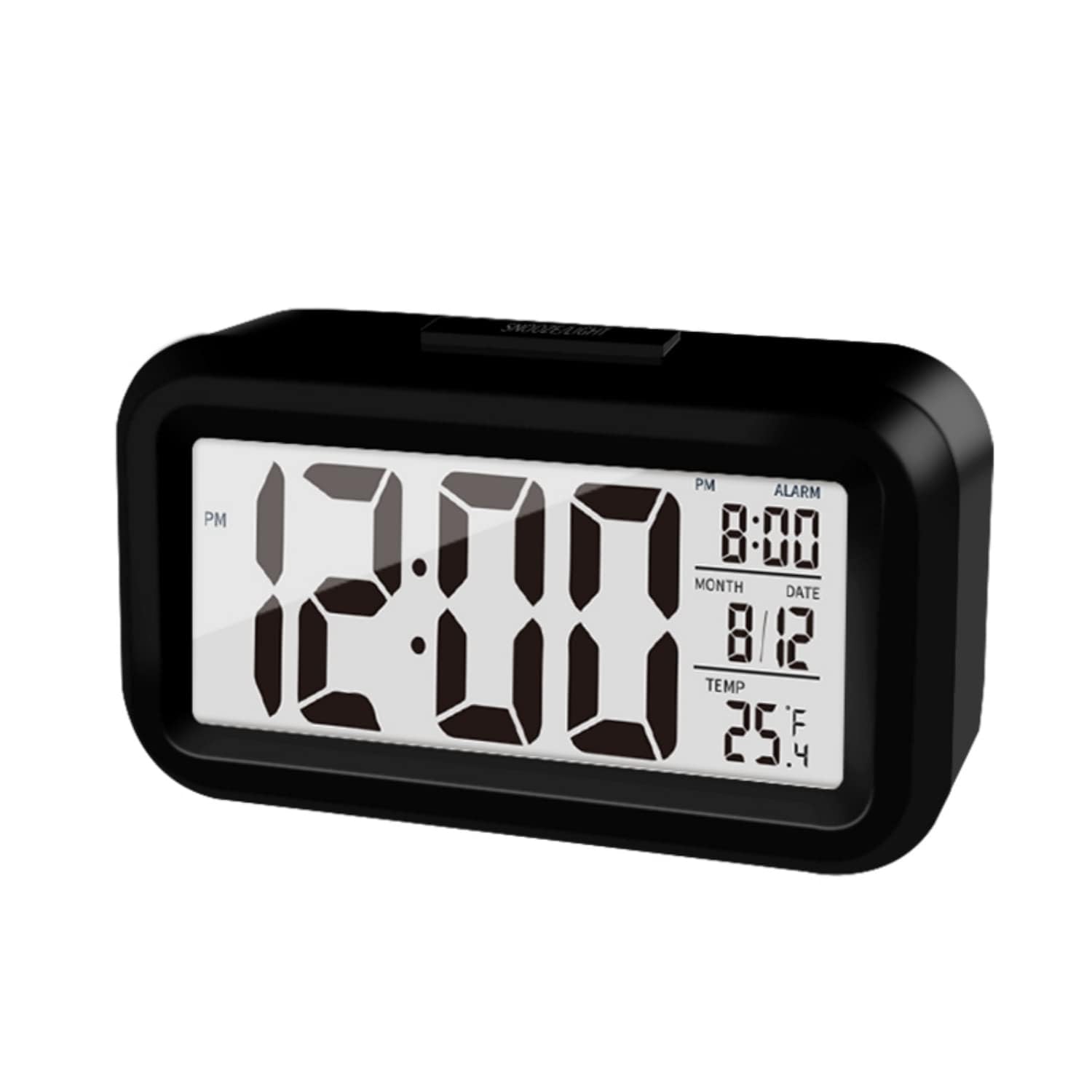 KAIJIELY 4.5" Display-Digital Clock with Large Screen,Night Light Digital Clock with Temperature Display,Alarm Clock with Battery Powered,Office,Kids,Elder Snooze Clock(STYLE B)