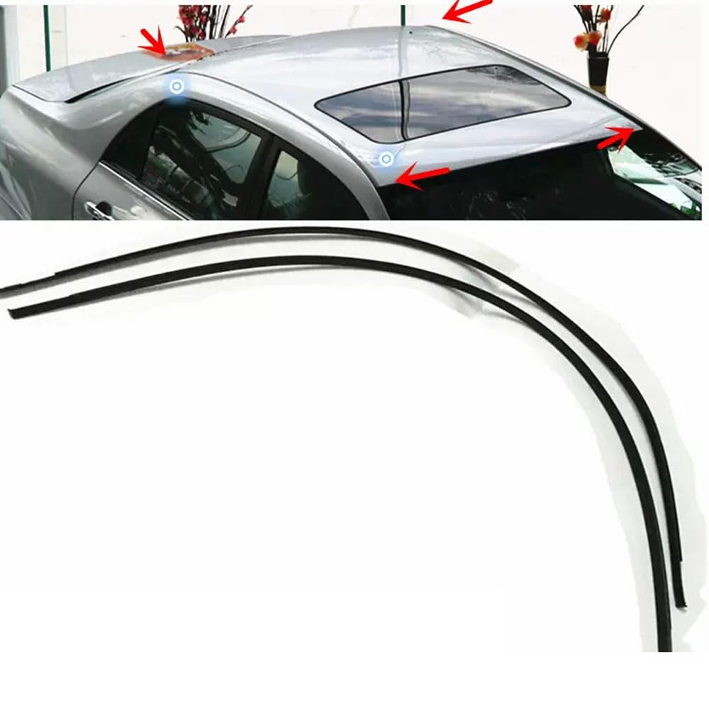 SZFKACCESS for 2007 2008 2009 2010 2011 2012 2013 Toyota Corolla Front Back Engine Hood Sealing Strip Rear Trunk Strip Trim Rubber Weatherstrip Roof Gutter Seal Strip (Roof Gutter Seal Strip)