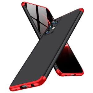 cotdinfor compatible with samsung galaxy a23 5g case slim shockproof hard pc military grade silicone case anti-scratch full body protective slim phone case for samsung galaxy a23 5g.3 in 1 red black