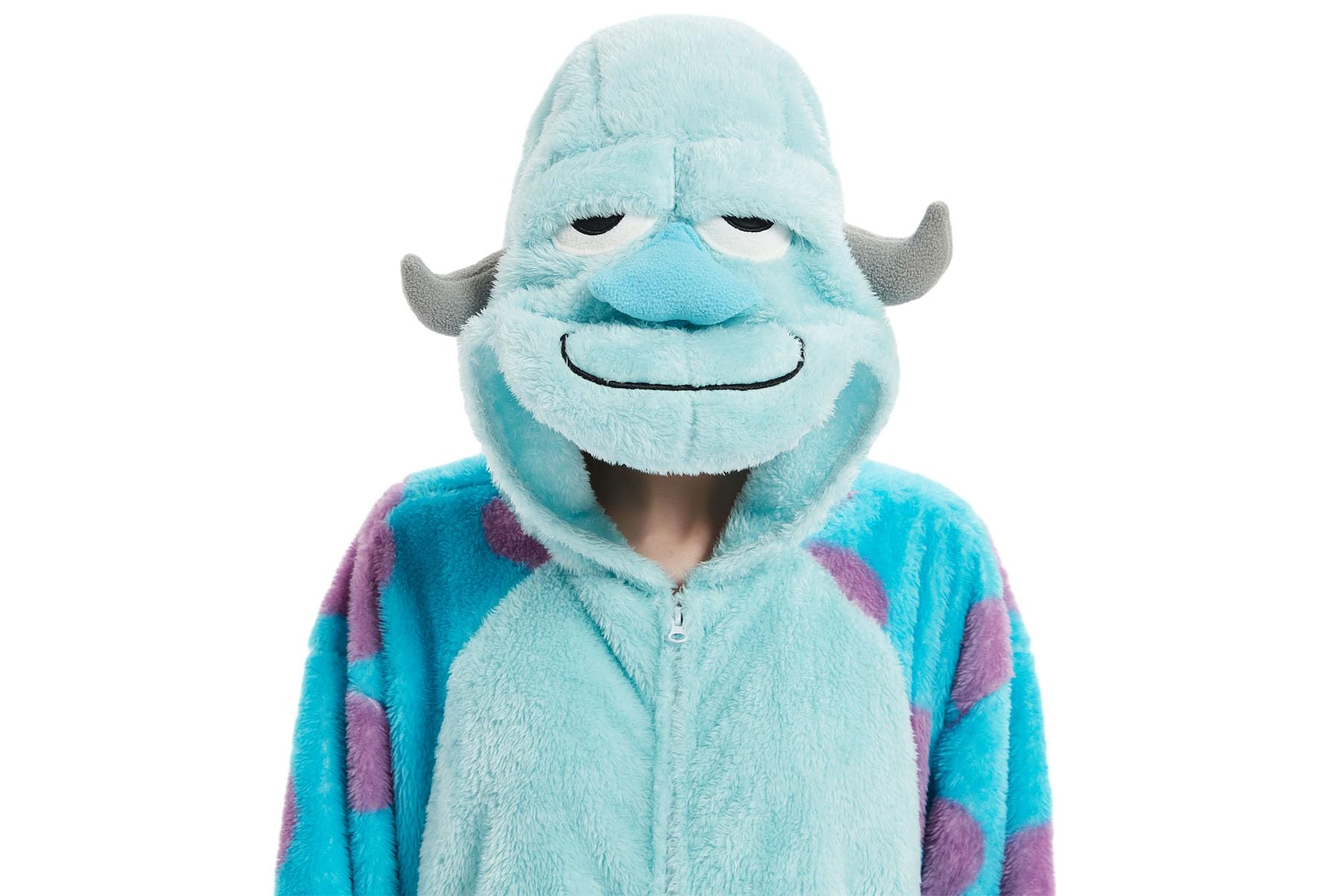 Sqlszt Animal Sulley Monster Onesie Adult Sullivan One Piece Pajamas Unisex Cosplay Costume For Women Men Blue S