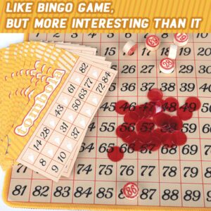 Extguds Tombola Bingo Game,Vintage Tombola Italian Game,Russian Lotto with number1-90 for Lottery, for up to 24 Players