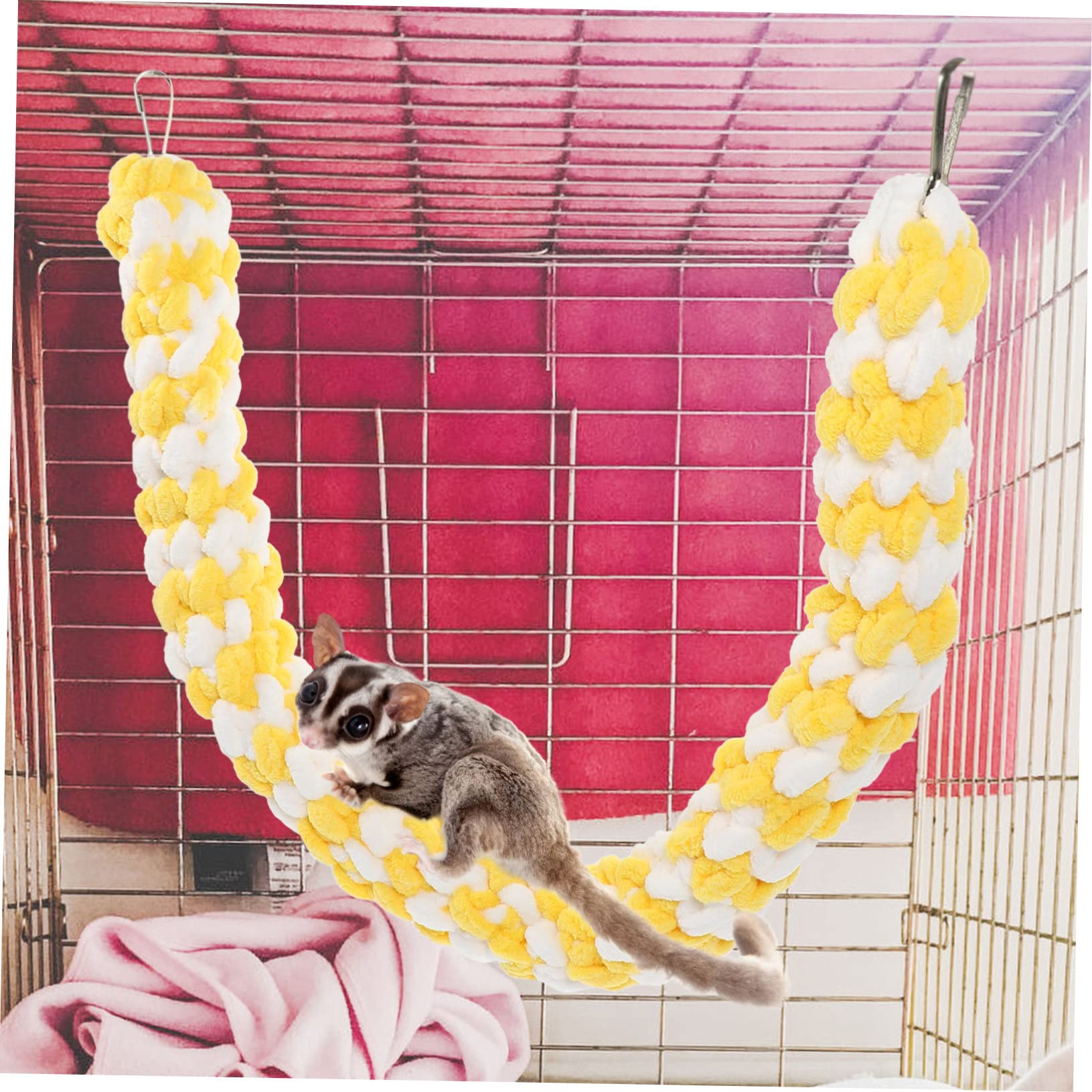 iplusmile Sugar Glider Climbing Rope Bearded Dragon Tank Accessories Bearded Dragon Accessories Turtle Tank Accessories Hamster Cage Climbing Rope for Hamster Cotton Rope Pet Cage Small Pet