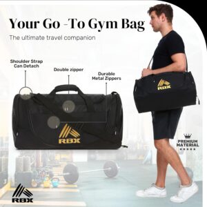 RBX Gym Bags for Men, Small Gym Bag for Women with Shoe Compartment, Duffle Bag for Travel, Sports Bag, Camping, Weekend, Carry On, Overnight Duffel Bag for Women with Shoulder Strap