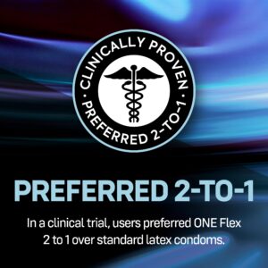 ONE® Flex™ Condoms︱Condoms Made with Graphene, The World's Thinnest & Strongest Material︱Ultra Thin, Flexible, Strong︱Nontoxic, Vegan, Non-GMO︱Pleasure-Enhancing Next Generation Condoms | 10 Count