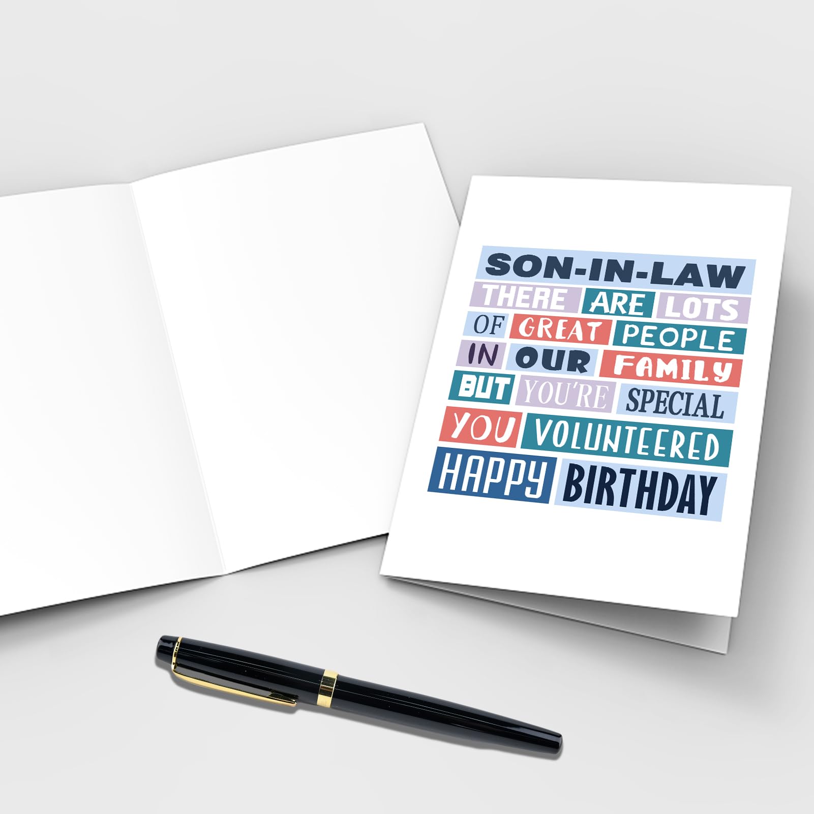 Qiliji Funny Son-In-Law Birthday Card, Happy Birthday Card for Son In Law, Bday Gift for Son In Law, You Are Special You Volunteered To Be In Our Family