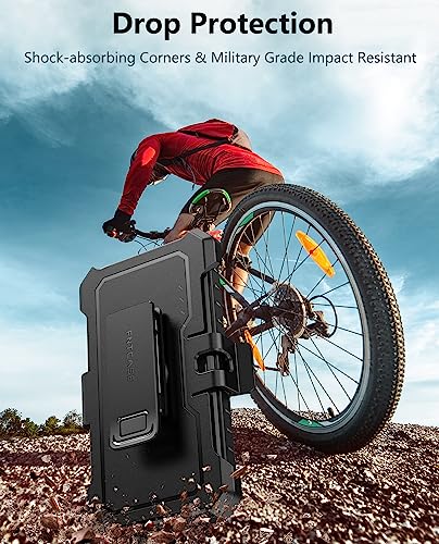 FNTCASE for Samsung Galaxy S23 Case : with Belt-Clip Holster & Kickstand Heavy Duty Rugged Shockproof Protective Phone Shell | Military Grade Protection Durable Cover for Galaxy S23 - Black