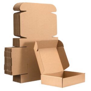 duzcli 9x6x4 shipping boxes set of 20, medium kraft corrugated cardboard boxes - for small business supplies packaging, packing boxes, mailer boxes and gift box