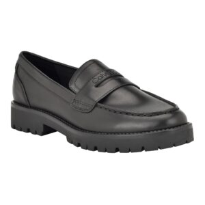 calvin klein women's frenza loafer, black 001, 9