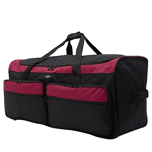 Travelers Club 36" Asgard 3-Wheel Rolling Duffel Bag, Red