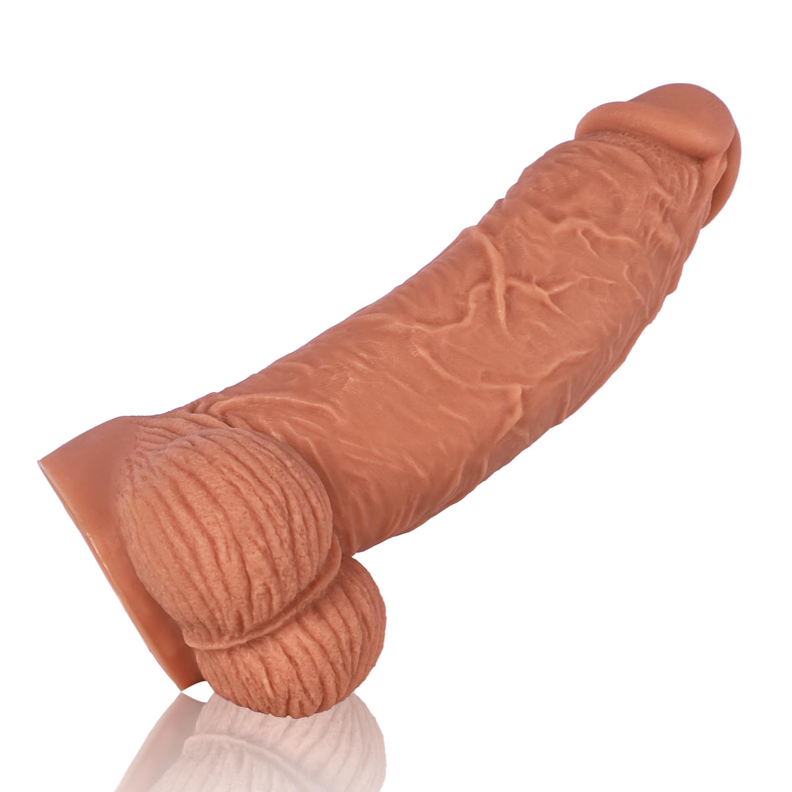 13 inch Realistic Huge Thick Dildo, 3.27″ Diameter Silicone Extra Large Dildos with Realistic Veins & Full Shaped Balls for Anal Play, Huge Dildos Fake Penis Adult Sex Toy for Couple Men Women Gay