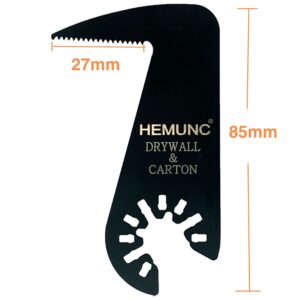 HEMUNC Drywall Blade for Oscillating Tool 6 Pack, Oscillating Saw Blades Fit Dremel, Dewalt, Fein Multimaster, Bosch, Makita, Milwaukee, Rockwell, Ryobi,Craftsman, Ridgid Multitool