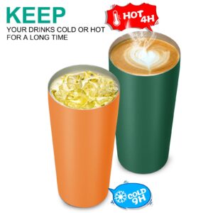 VEGOND 20oz Tumbler Stainless Steel Tumbler with Lid And Straw Vacuum Insulated Double Wall Travel Coffee Mug(dark green package 1)