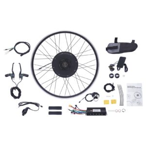 dnysysj electric bike conversion kit, 48v 1000w 700c 28"/29" front/rear wheel e-bike conversion kit w/lcd display, powerful ebike hub motor kit with pas bicycle ebike wheel kit (700c 48v 1000w rear)