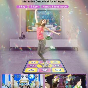 Acelufly Dance Mat, Eletrionic Dance Mat with Multiple Modes, Non-slip Dance Mat for TV with HD Camera, Musical Dance Game Mat for Girls Boys, Christmas/Birthday/Valentine's Day Gifts for Kids Adults