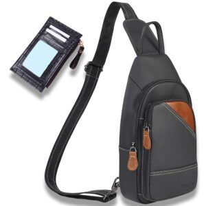 yuan fan mens crossbody bag shoulder casual daypacks chest bags,genuine leather small sling bag for travel