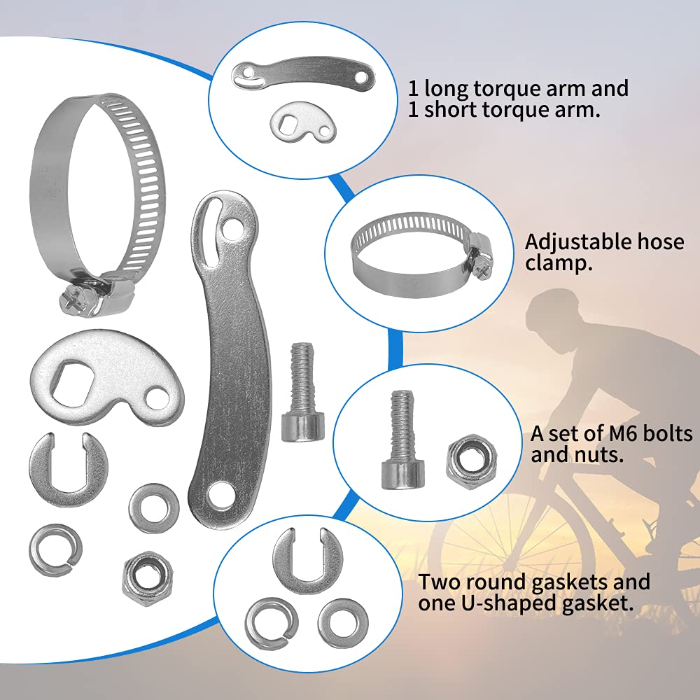 EBike Universal Torque Arm Conversion kit M14, for Electric Bicycle Bike Front or Rear Hub Motors and Mid Drive Motor Installations,Electric Bicycle Maintenance Tool