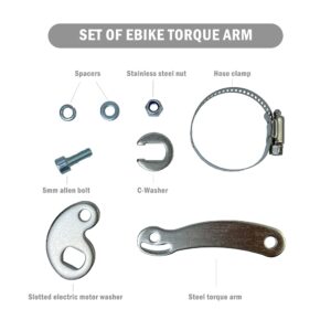 EBike Universal Torque Arm Conversion kit M14, for Electric Bicycle Bike Front or Rear Hub Motors and Mid Drive Motor Installations,Electric Bicycle Maintenance Tool