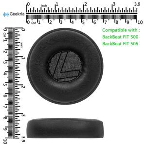 Geekria QuickFit Replacement Ear Pads for Plantronics BackBeat FIT 500, BackBeat FIT 505 Headphones Ear Cushions, Headset Earpads, Ear Cups Cover Repair Parts (Black)