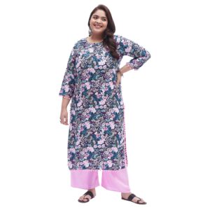 tissu women's plus size multicolored floral printed kurta with palazzo (t-plus-643_multi_7xl)