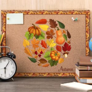 Colarr 36 Feet Thanksgiving Bulletin Board Borders Fall Pumpkin Bulletin Border Cutouts Decorations Autumn Pumpkin Trim Border for Home School Classroom Party Decor