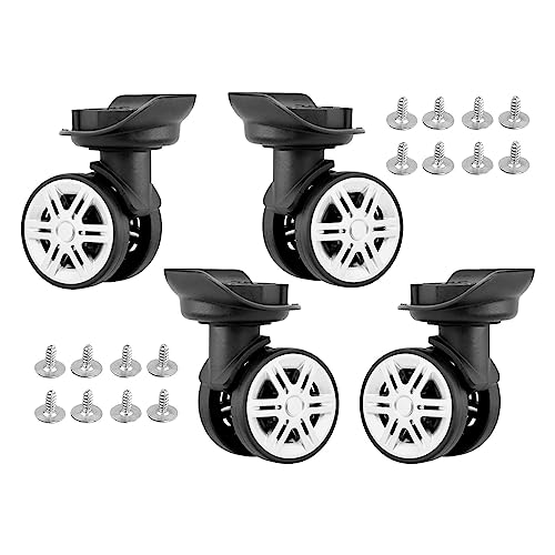 Baoblaze Luggage Suitcase Wheels Travel Suitcases Wheels Left & Right 360 Degree Rotation Double Row Swivel Caster Wheels for Carrier Travel Suitcases