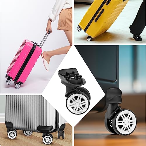 Baoblaze Luggage Suitcase Wheels Travel Suitcases Wheels Left & Right 360 Degree Rotation Double Row Swivel Caster Wheels for Carrier Travel Suitcases