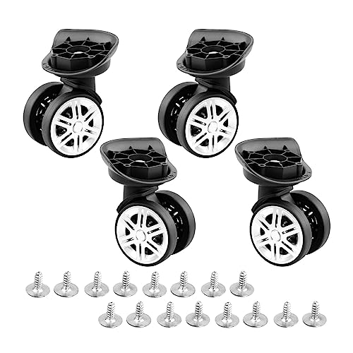 Baoblaze Luggage Suitcase Wheels Travel Suitcases Wheels Left & Right 360 Degree Rotation Double Row Swivel Caster Wheels for Carrier Travel Suitcases