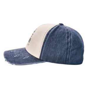 Jelly Music Roll Unisex Vintage Washed Distressed Baseball-Cap Twill Adjustable Dad-Hat Navy Blue