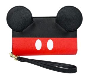 loungefly disney mickey mouse cosplay character zip around tech wallet