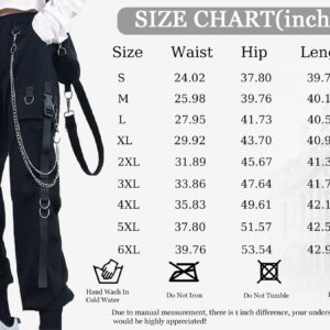 Purple Cargo Pants with Chain Kpop Fashion Gothic Clothes for Women Emo Pants Aesthetic Pants for Teens Cyberpunk Pants