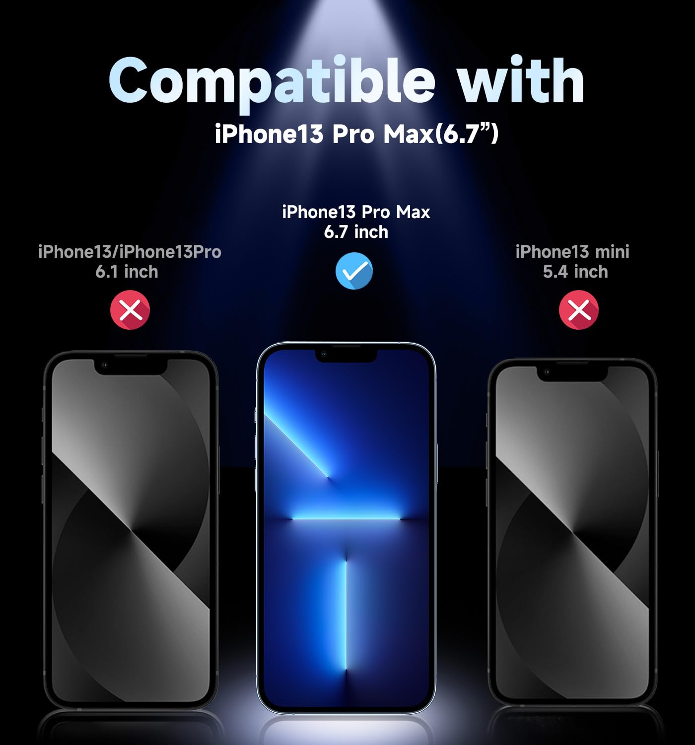 MAGIC JOHN 2 Pack for iPhone 13 Pro Max/iPhone 14 Plus 6.7 inch Privacy Glass Screen Protector, Auto Dust-Elimination Installation, Bubble Free, Easy Installation