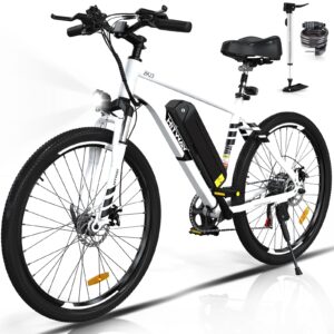 hitway electric bike for adults, 26" × 2.125/3.0/4.0 fat tire e bike 12ah/15ah removable electric bicycle, 500w/750w mountain bike snow beach bicycle with 7 gears, ul2849 certified