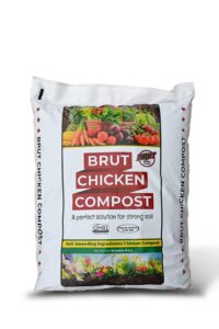 brut organic chicken compost – 10 quart – nutrient-rich fertilizer for thriving gardens - safe, pure, and effective