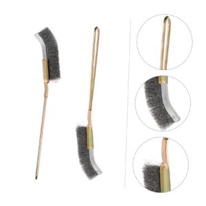 iplusmile 2pcs Birdcage Brush Cleaning Accessories Poop Off Bird Cage Cleaner Steel Handle Cage Brush Bird Cage Cleaning Brush Bird Cage Brush Bird Cage Accessories Bird Cleaning Supplies