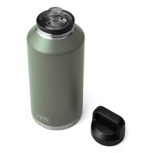 yeti rambler 64 oz bottle, vacuum insulated, stainless steel with chug cap, camp green