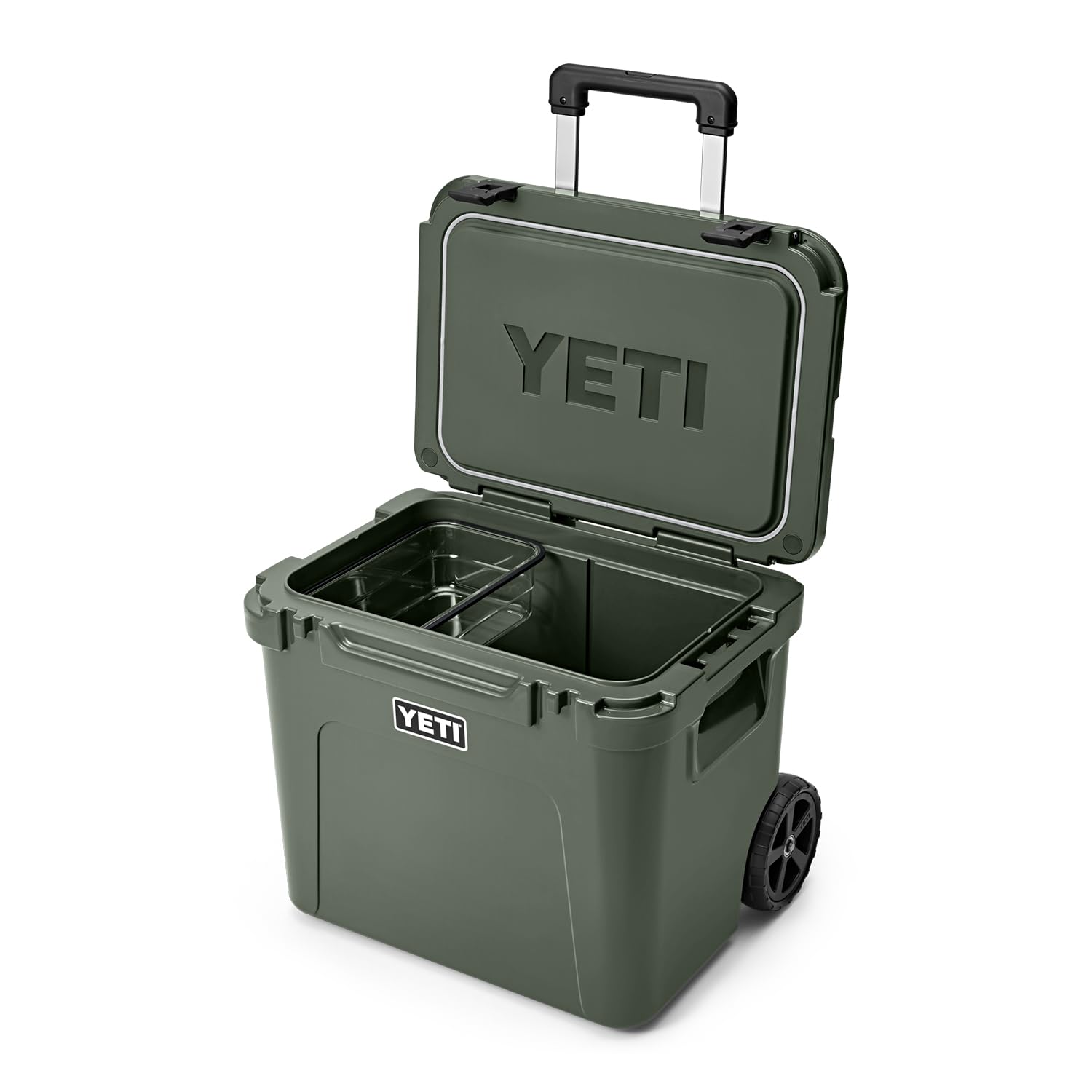 YETI Roadie 60 Wheeled Cooler with Retractable Periscope Handle, Camp Green