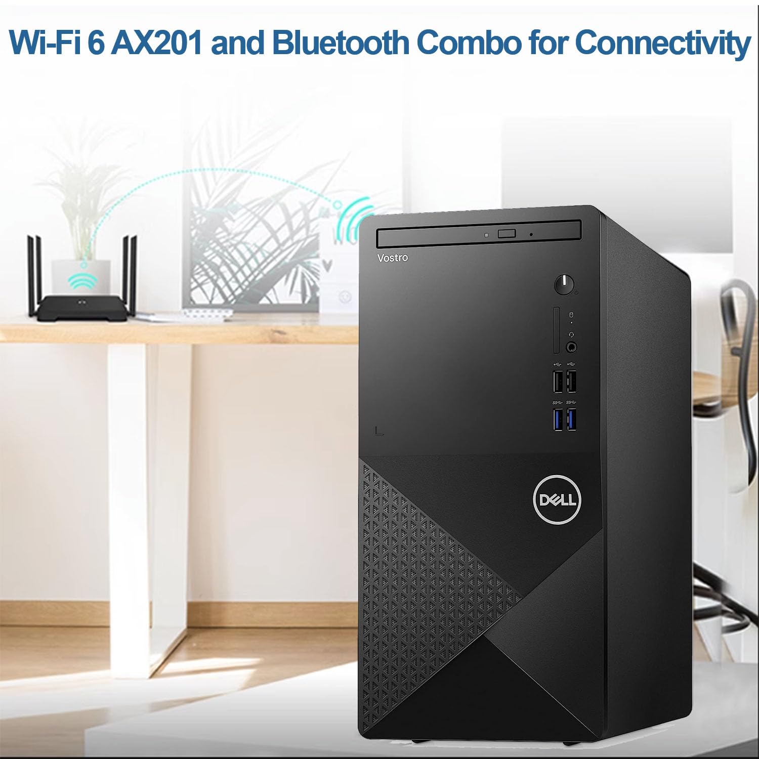 Dell Vostro 3910 Business Desktop Computer, 12th Gen Intel Core i5-12400 Processor, 32GB DDR4 RAM, 1TB PCIe SSD, WiFi 6, DVD-RW, Display Port, HDMI, Windows 11 Pro, Black