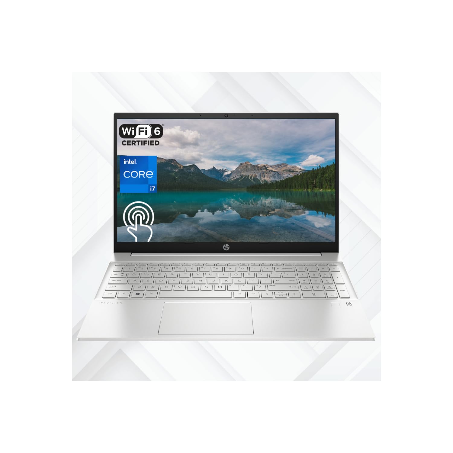 HP 2024 Newest Pavilion Laptop, 15.6" FHD Touchscreen, 13th Gen Intel Core i7-1355U, 32GB RAM, 1TB PCIe SSD, Webcam, FP Reader, Backlit KB, Wi-Fi 6, Windows 11 Home, Silver