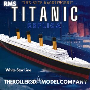 TheRoller3d RMS Titanic Model Ship 1 Ft Long Assembled, Historically Accurate Titanic Replicas