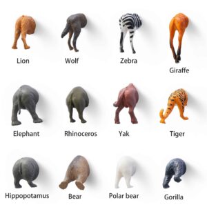 12Pcs Add Some Humor and Funny to your fridge with our Wild Animal Butt Magnets - Perfect for Home refrigerator magnets for adults or Kids (Animal Butts)