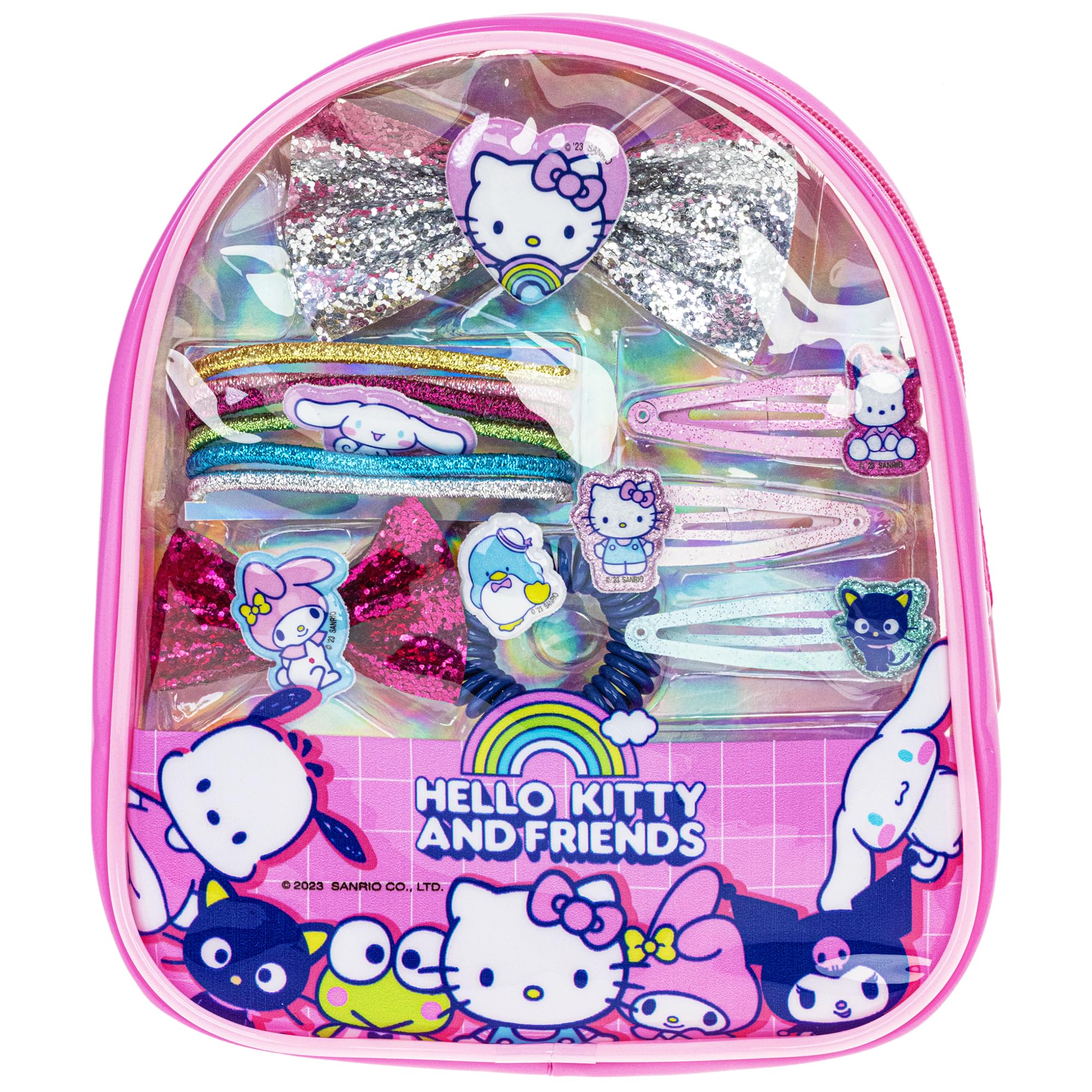 Hello Kitty and Friends Mini Backpack Hair Accessories Gift Bag Set includes for Kids Girls, Ages 3+ perfect for Birthdays, Parties, Sleepovers & Makeovers