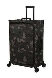 it luggage maxpace 27" softside ultralight checked spinner, dark brown camo