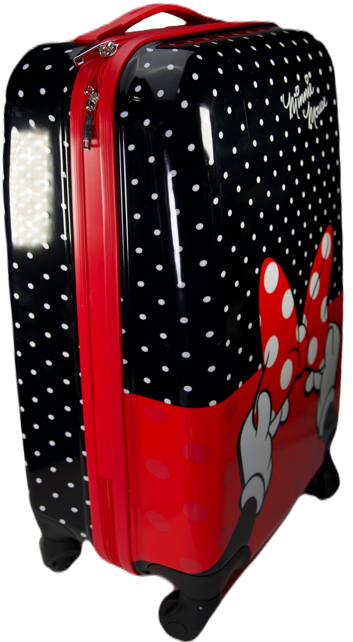 Disney Luggage Kids Suitcase Minnie Mouse Carry on Hardshell Rolling Spinner Suitcase Travel Bags Gifts Trip Accessories - Personalized Minnie Mouse with Your Name