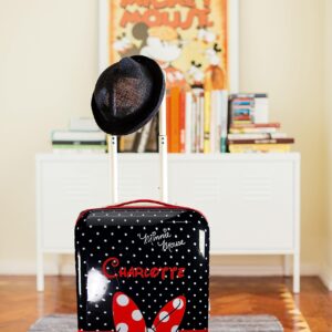 Disney Luggage Kids Suitcase Minnie Mouse Carry on Hardshell Rolling Spinner Suitcase Travel Bags Gifts Trip Accessories - Personalized Minnie Mouse with Your Name